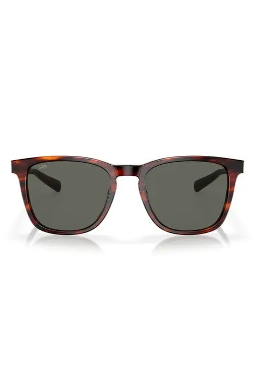 COSTA DEL MAR Sullivan 53mm Polarized Square Sunglasses - Tortoise