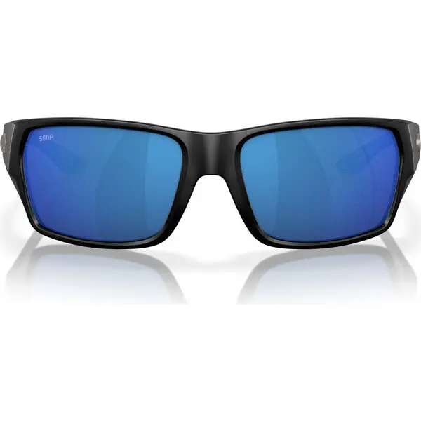 COSTA DEL MAR Tailfin 60mm Polarized Sunglasses - Black/blue Mirror