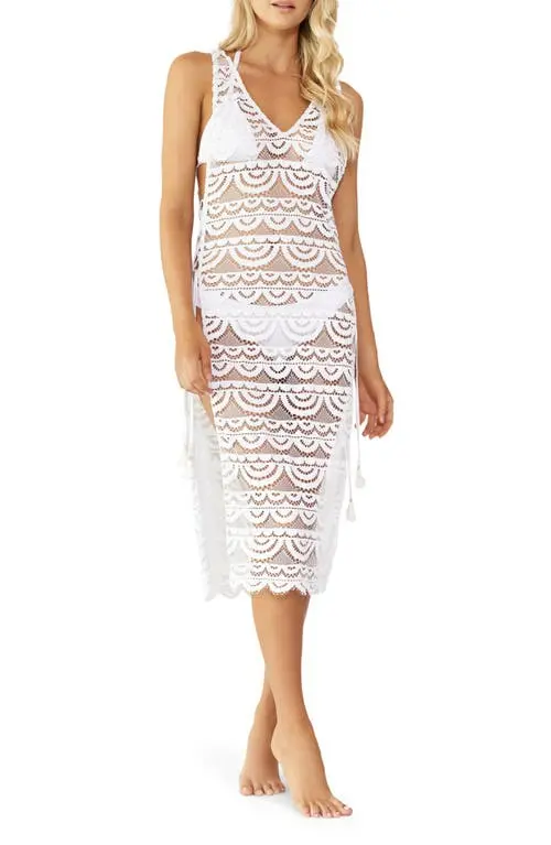 PQ Noah Joy Lace Cover-up Dress - White