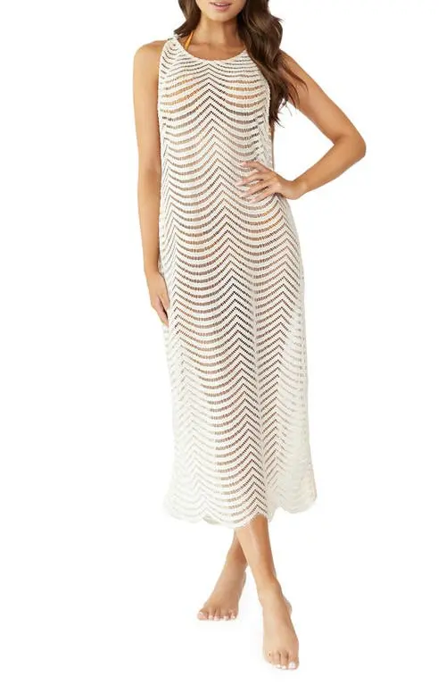 PQ Harbor Stitch Cover-up Dress - Ivory