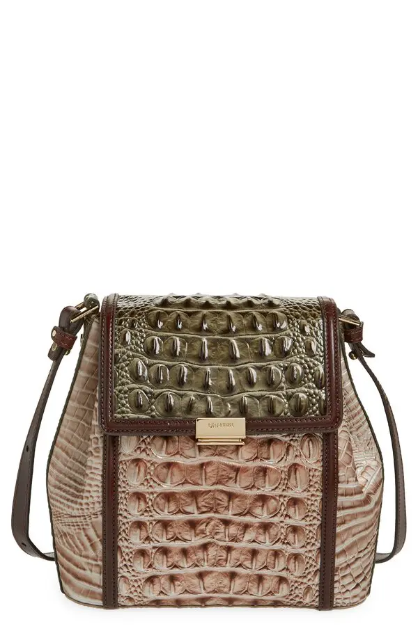 Brahmin Margo Croc Embossed Leather Crossbody Bag