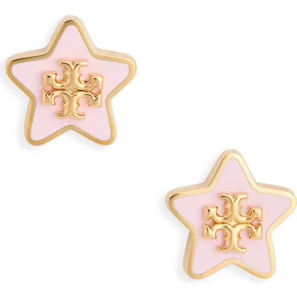 Tory Burch Kira Star Stud Earrings - Tory Gold/pink Snow