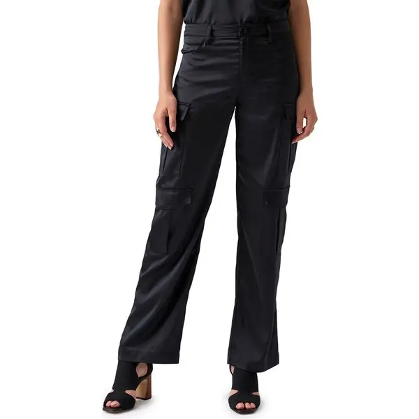 Sanctuary Rowan Satin Straight Leg Cargo Pants