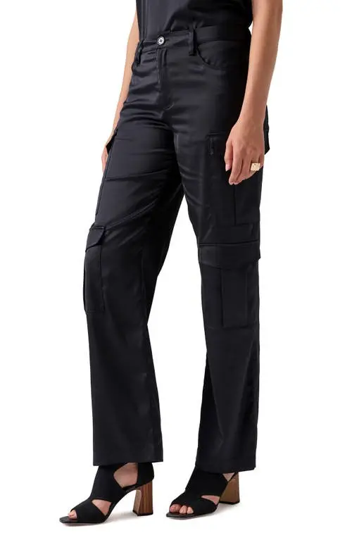 Sanctuary Rowan Satin Straight Leg Cargo Pants