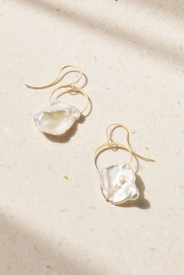 MELISSA JOY MANNING 14-karat Recycled Pearl Drop Earrings - Gold