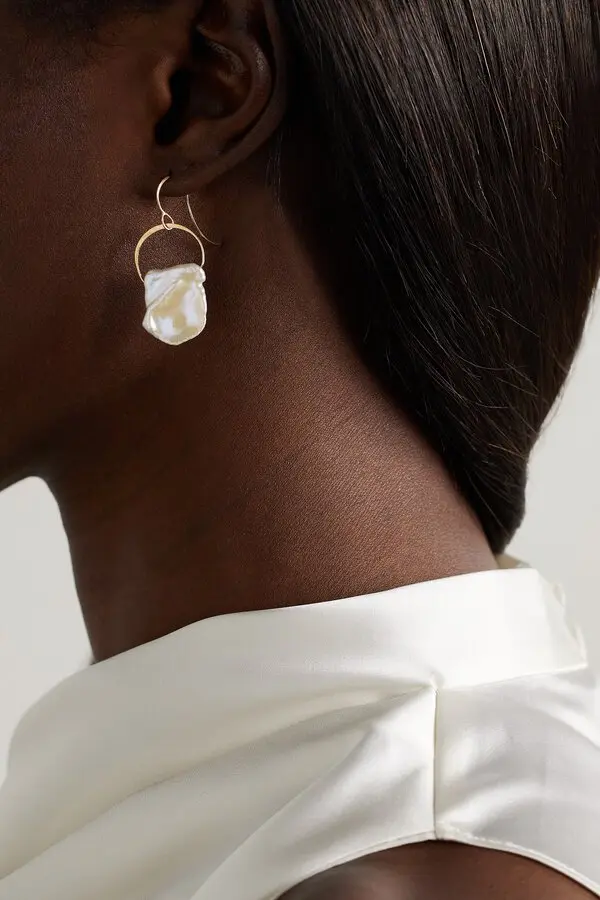 MELISSA JOY MANNING 14-karat Recycled Pearl Drop Earrings