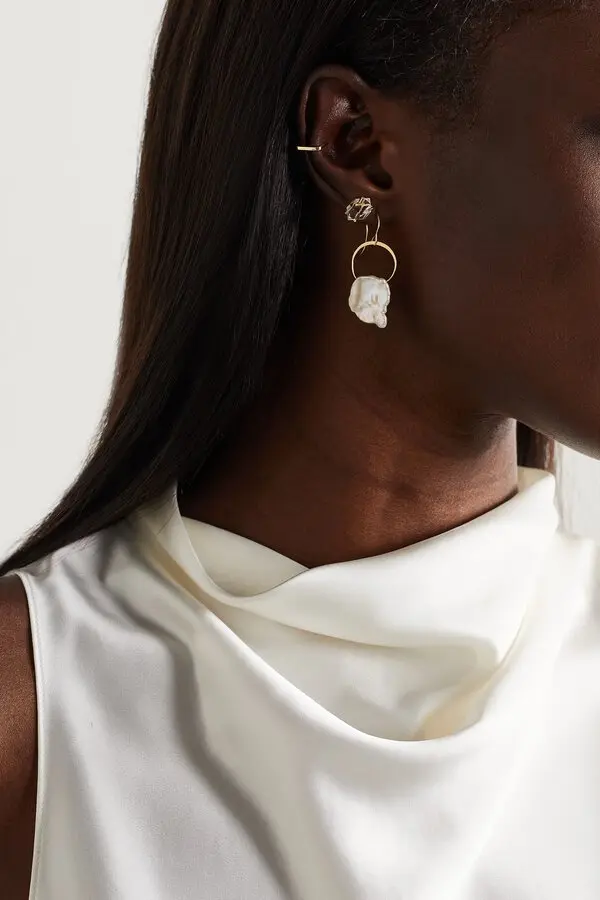 MELISSA JOY MANNING 14-karat Recycled Pearl Drop Earrings