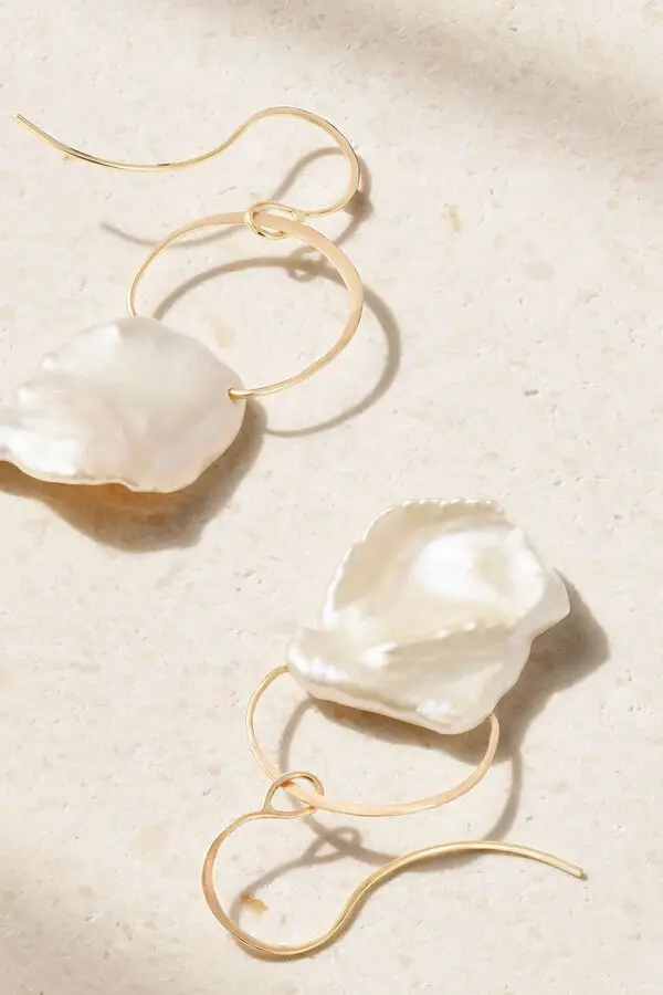 MELISSA JOY MANNING 14-karat Recycled Pearl Drop Earrings