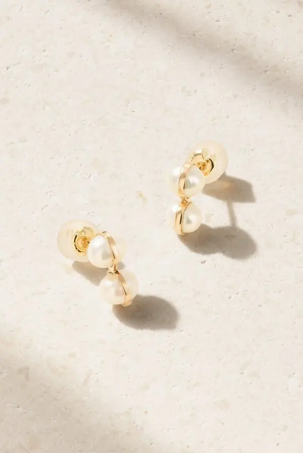 MELISSA JOY MANNING 14-karat Recycled Pearl Earrings - Gold