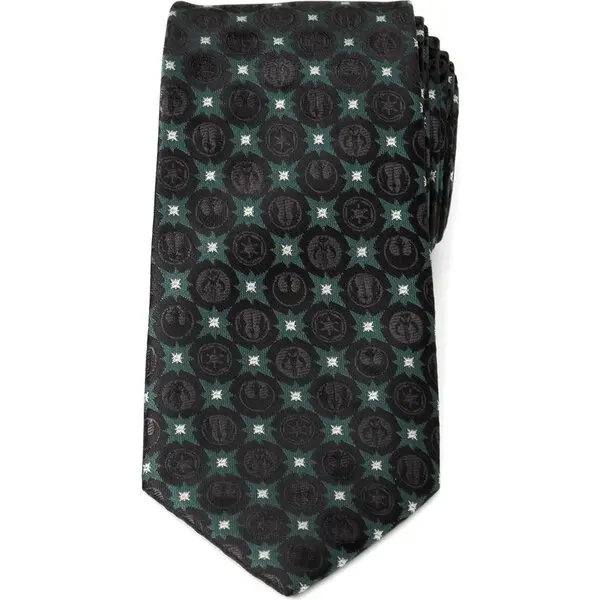 CUFFLINKS, INC. Star Wars Medallion Print Tie - Black/green Multi