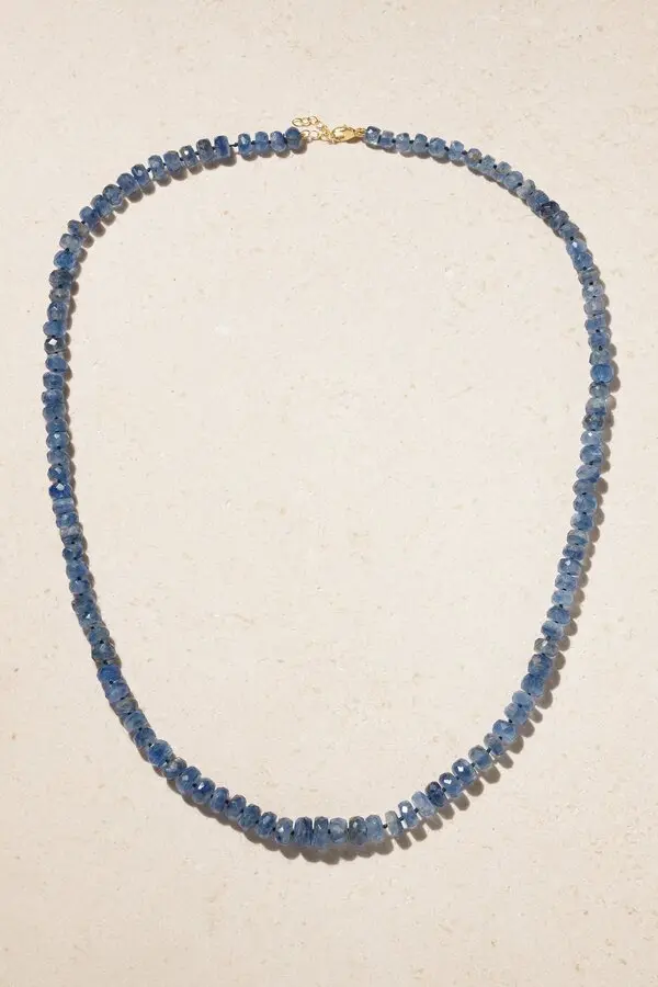 Jia Jia 14-karat Gold Kyanite Beaded Necklace - Blue