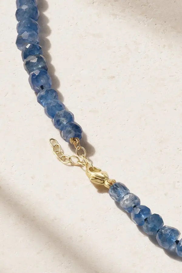 Jia Jia 14-karat Gold Kyanite Beaded Necklace
