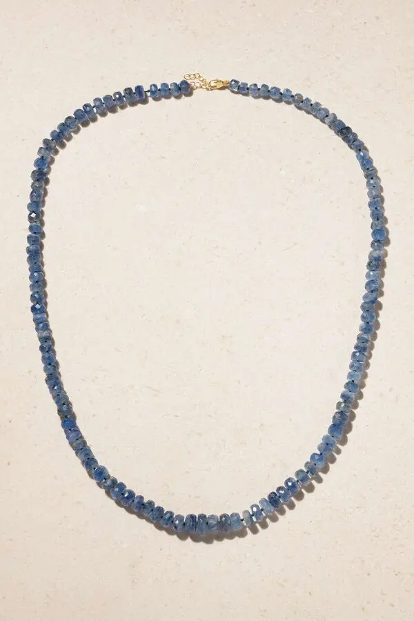 Jia Jia 14-karat Gold Kyanite Beaded Necklace