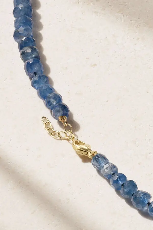Jia Jia 14-karat Gold Kyanite Beaded Necklace