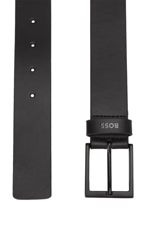 BOSS Timon Leather Belt - Black