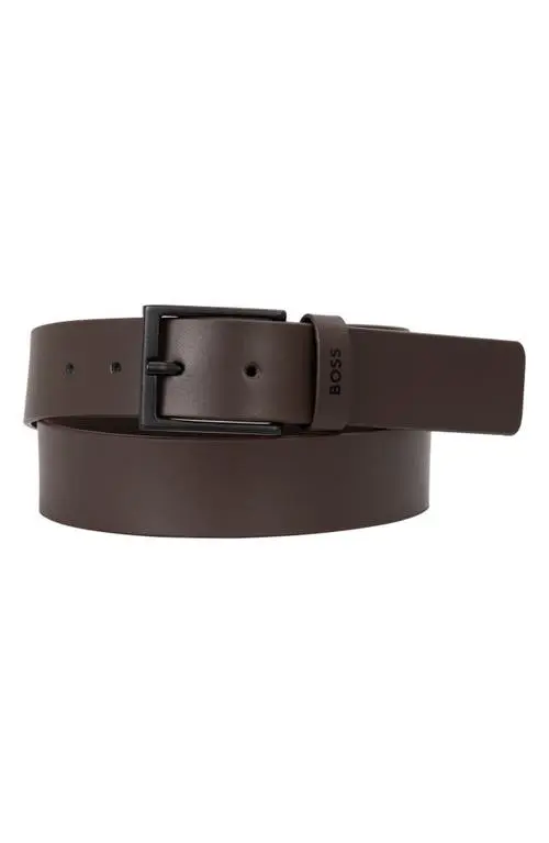 BOSS Timon Leather Belt - Dark Brown