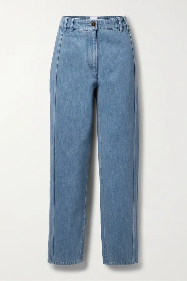 PATOU Paneled Straight-leg Jeans