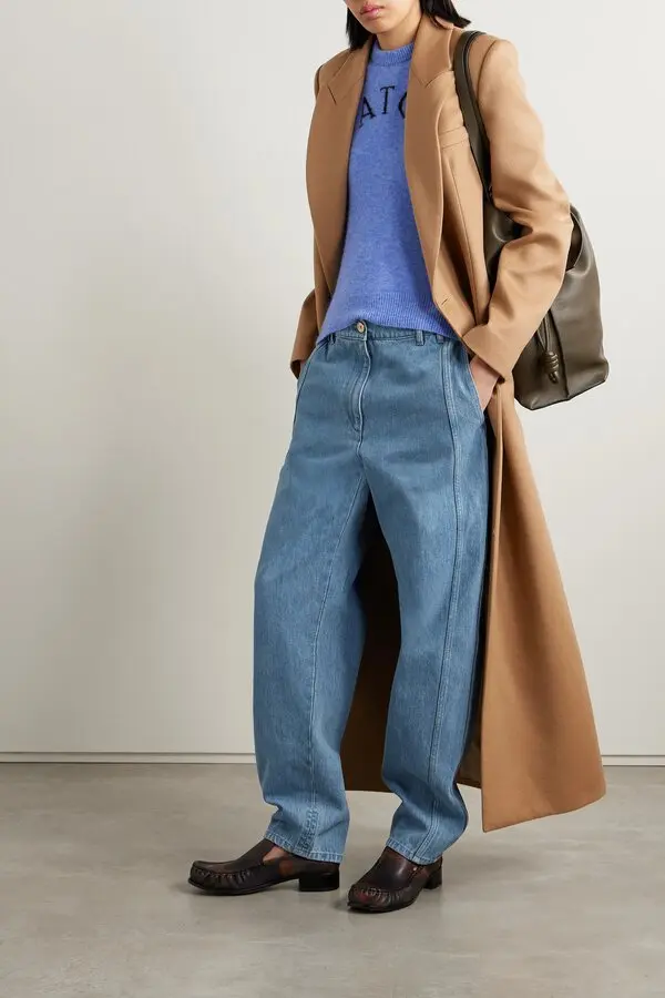 PATOU Paneled Straight-leg Jeans
