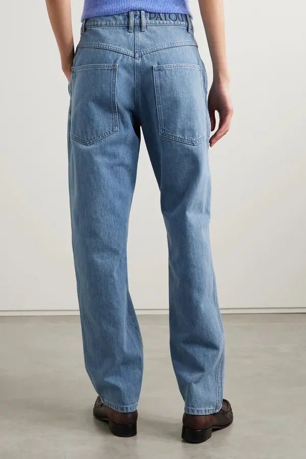 PATOU Paneled Straight-leg Jeans