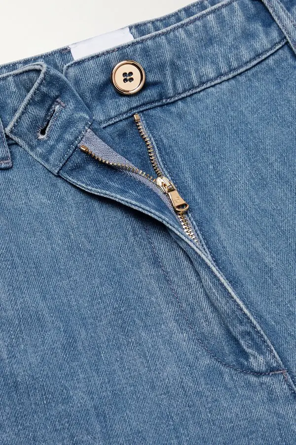 PATOU Paneled Straight-leg Jeans