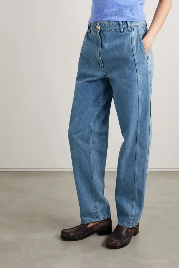 PATOU Paneled Straight-leg Jeans