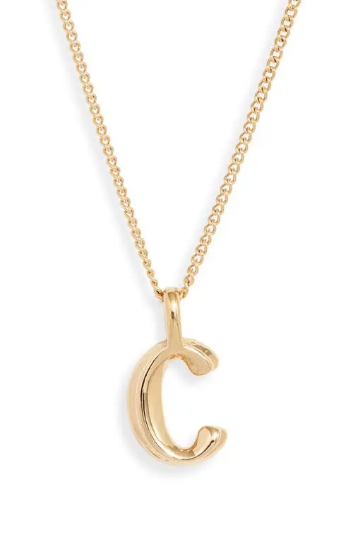 Jenny Bird Monogram Pendant Necklace - High Polish Gold - C