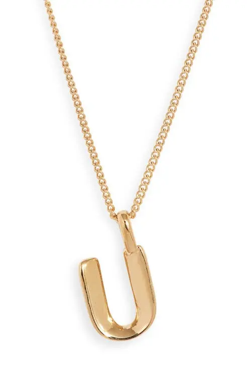 Jenny Bird Monogram Pendant Necklace - High Polish Gold - U