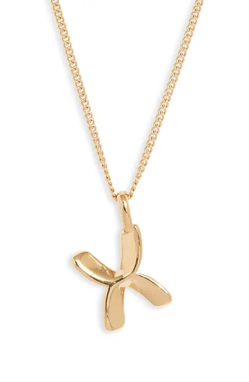 Jenny Bird Monogram Pendant Necklace - High Polish Gold - X