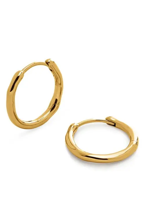 Monica Vinader Small Siren Muse Hoop Earrings - 18ct Gold Vermeil