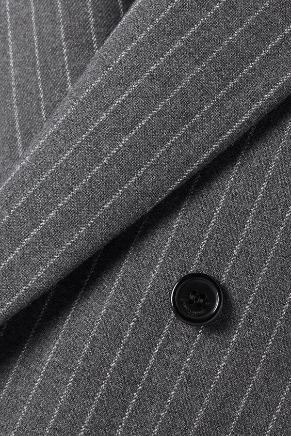 Saint Laurent Pinstriped Double-breasted Wool Blazer
