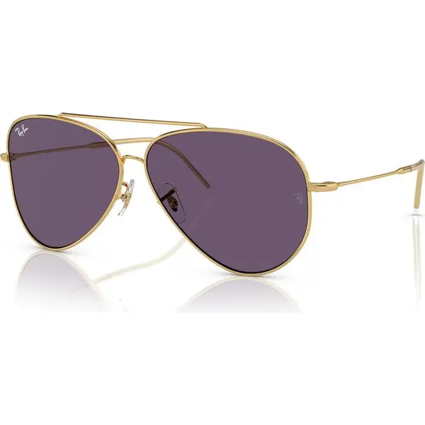 Ray-ban 59mm Aviator Sunglasses - Purple