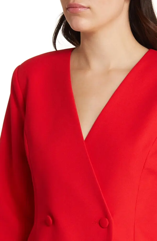strapless open back dress Satin Red Classy Cup Mini Fit Dress