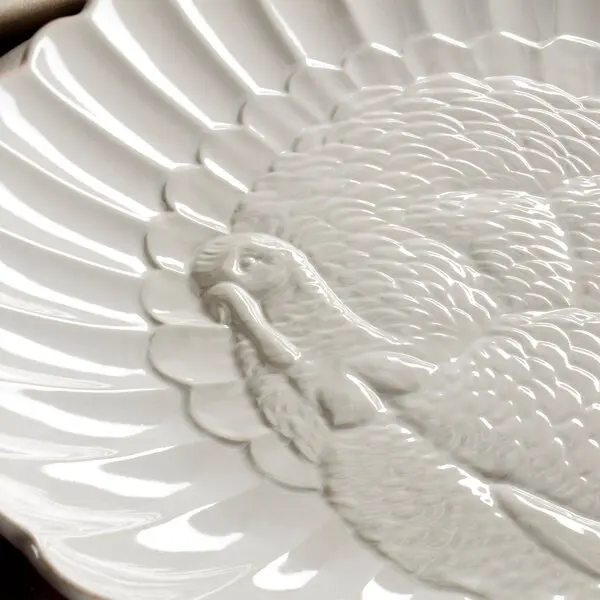 LENOX French Perle Carved Turkey Platter