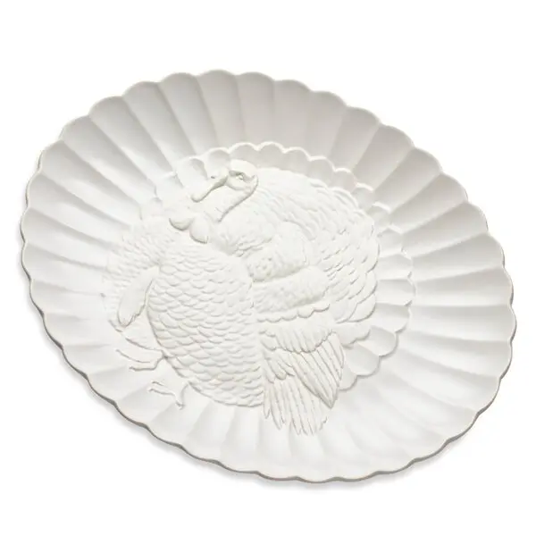 LENOX French Perle Carved Turkey Platter