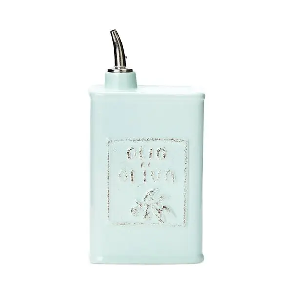 VIETRI Lastra Aqua Olive Oil Can - Turquoise/aqua