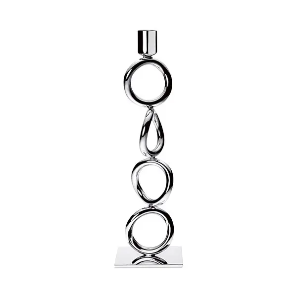 Christofle Vertigo Plated Four Ring Candlestick - Silver