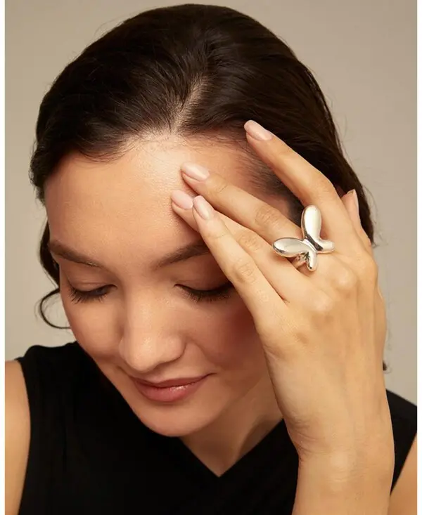 UNODE50 Medium Butterfly Sterling Plated Ring