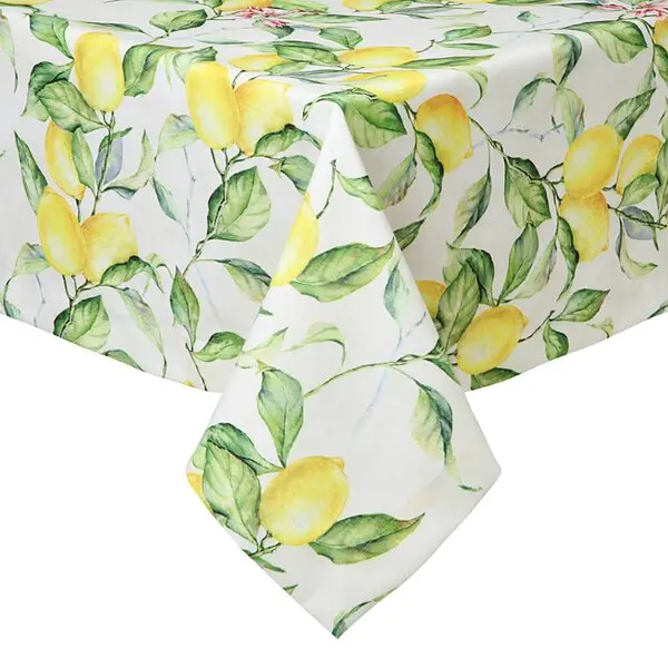 MODE LIVING Sorrento Tablecloth 70 X 144 - Yellow/white
