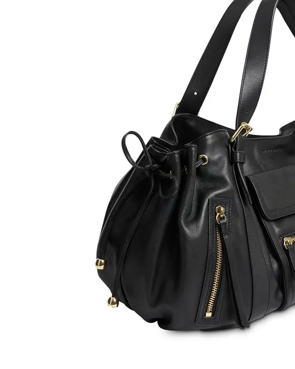 Gerard Darel St. Germain Large Leather Crossbody - Black