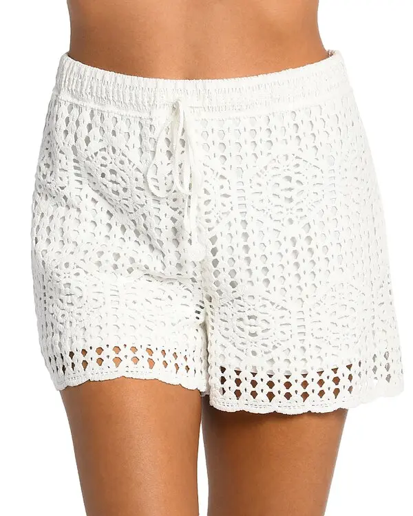 La Blanca Beach Swim Cover Up Shorts - Ivory