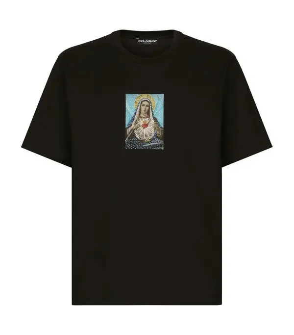 Buy Dolce & Gabbana Crystal-embellished Graphic T-shirt - Multi At