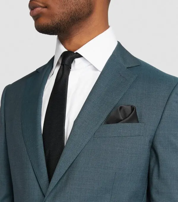 Brioni Silk Pocket Square - Black