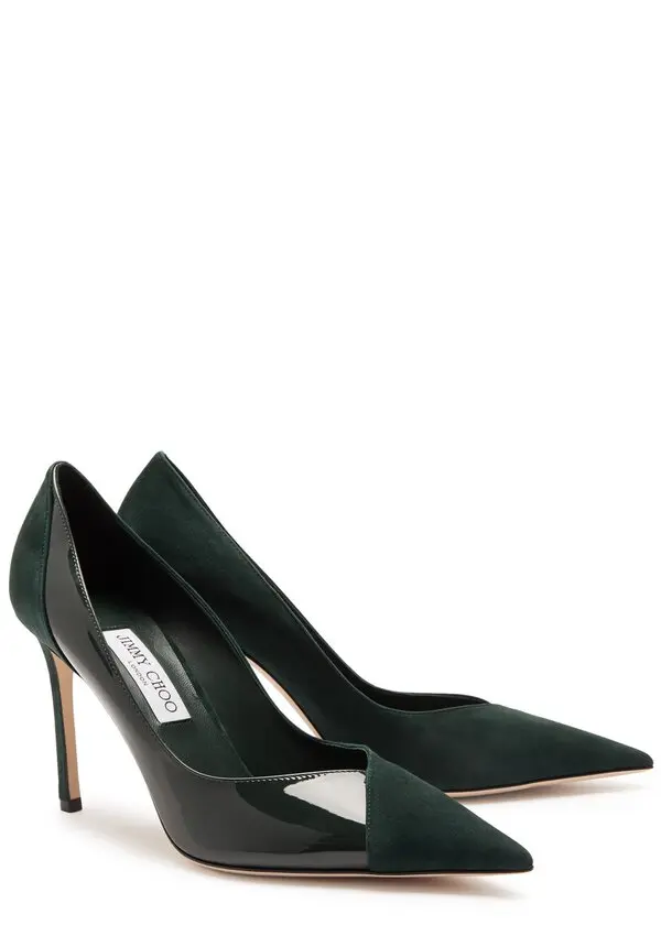 JIMMY CHOO Cass 95 Suede Pumps