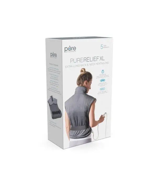 PURE ENRICHMENT Purerelief Extra Long Back & Neck Heating Pad