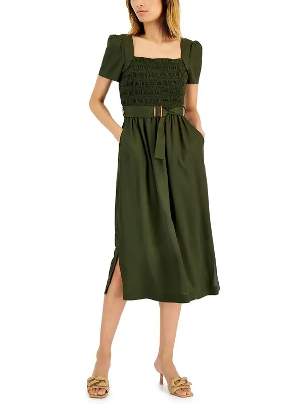 tahari asl green dress Tahari ASL 2CM382 - Long Chiffon A-Line Dress