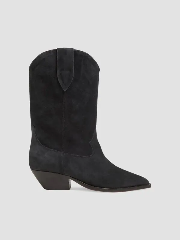 Isabel Marant Étoile Duerto 35mm Suede Cowboy Boots - Black