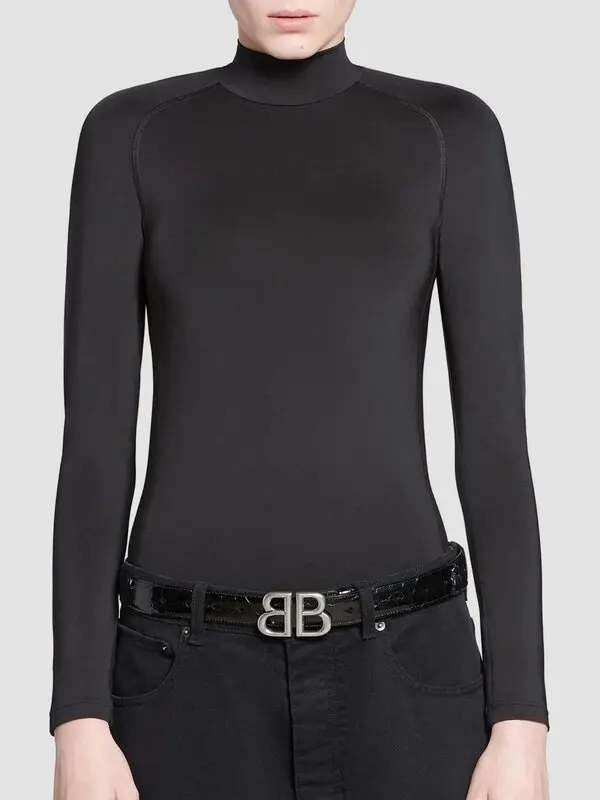 Balenciaga Monaco Belt Crocodile Embossed