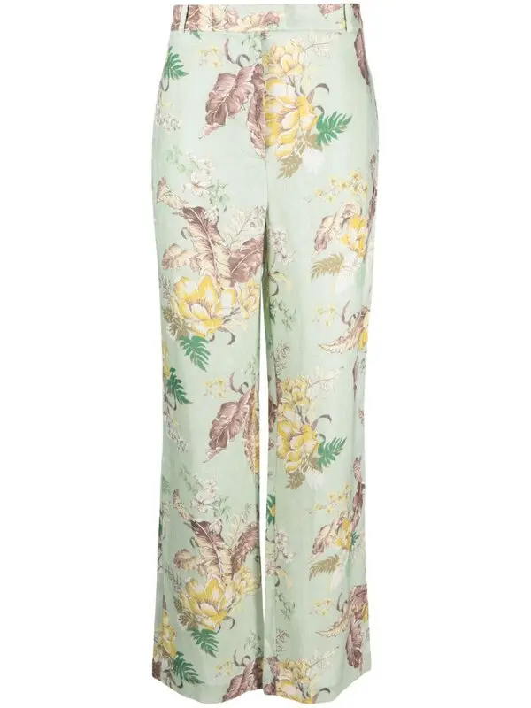Zimmermann Matchmaker Straight-leg Trousers - Green