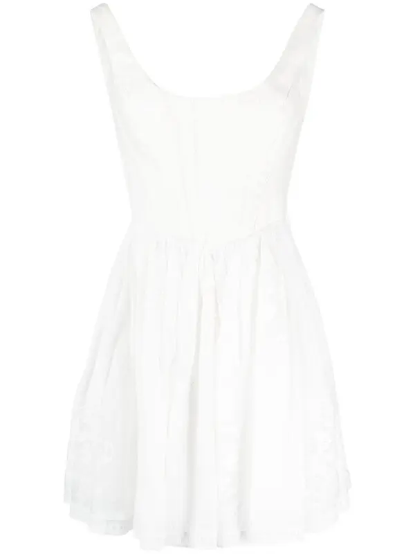 Zimmermann Alight Corset Linen Minidress - White