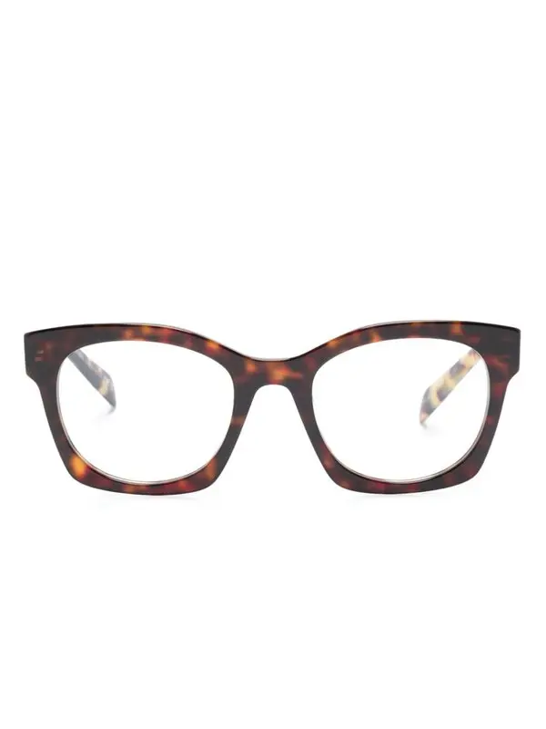 Prada Tortoiseshell D-frame Glasses - Brown
